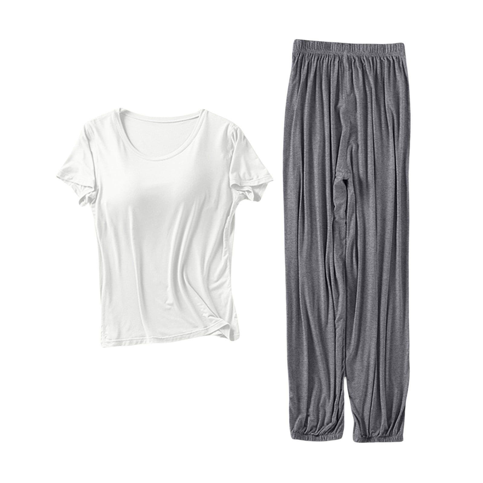 Pj Set, Comdrip Women's Petite Pajama Set Petite Length Tunic Top Wide ...