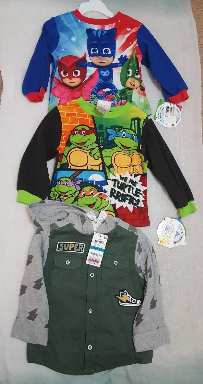 Pj masks, Ninja Turtles and First Impressions Tops 2T Boy Bundle 3 pcs ...