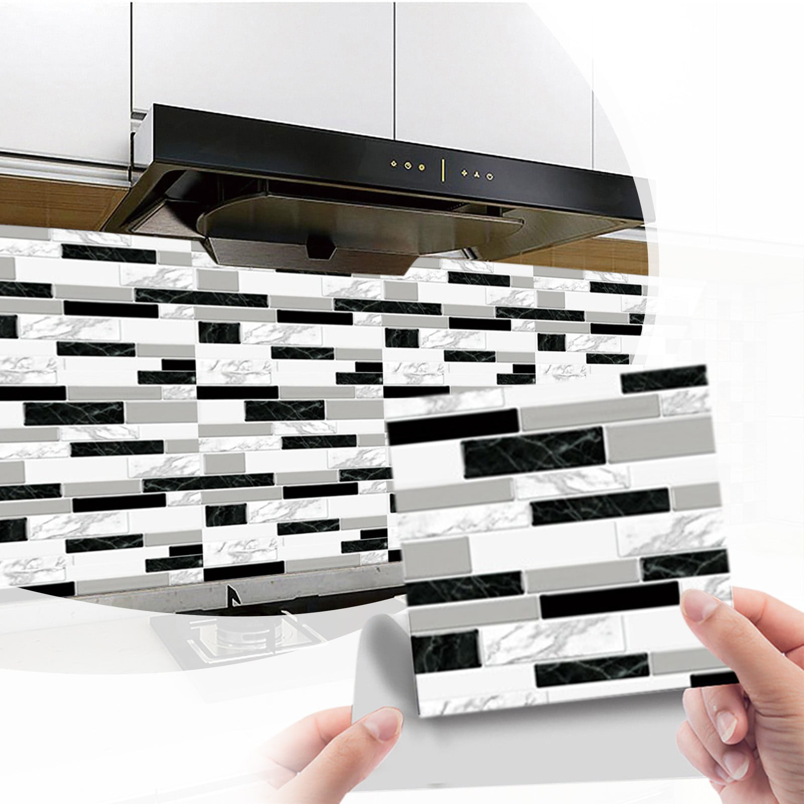 Pjtewawe Tile Sticker 10pc Peel And Stick Ceramic Tile Paste 3D Lattice ...