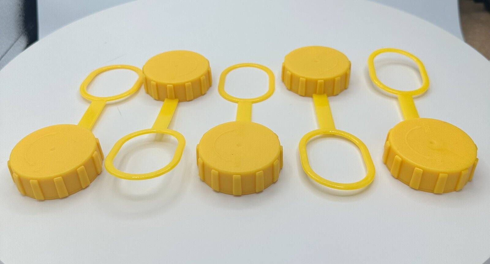 Pk 5 1-3/4" Acme Propane Tank Fill Valve Plastic Cap w/ Tether ...