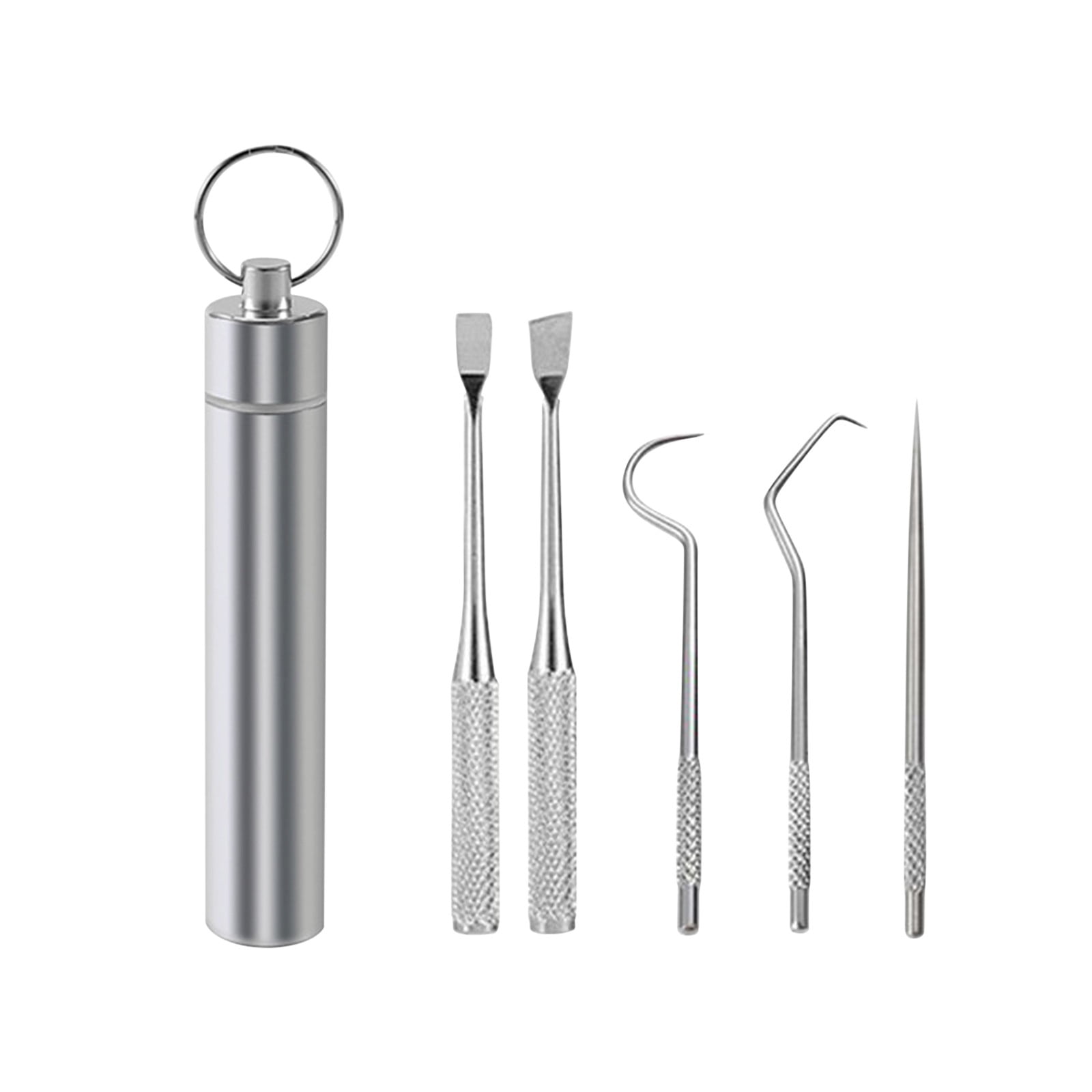 Pkeoh 304 Metal Tooth Picking Tool Stainless Steel Toothpick Portable ...