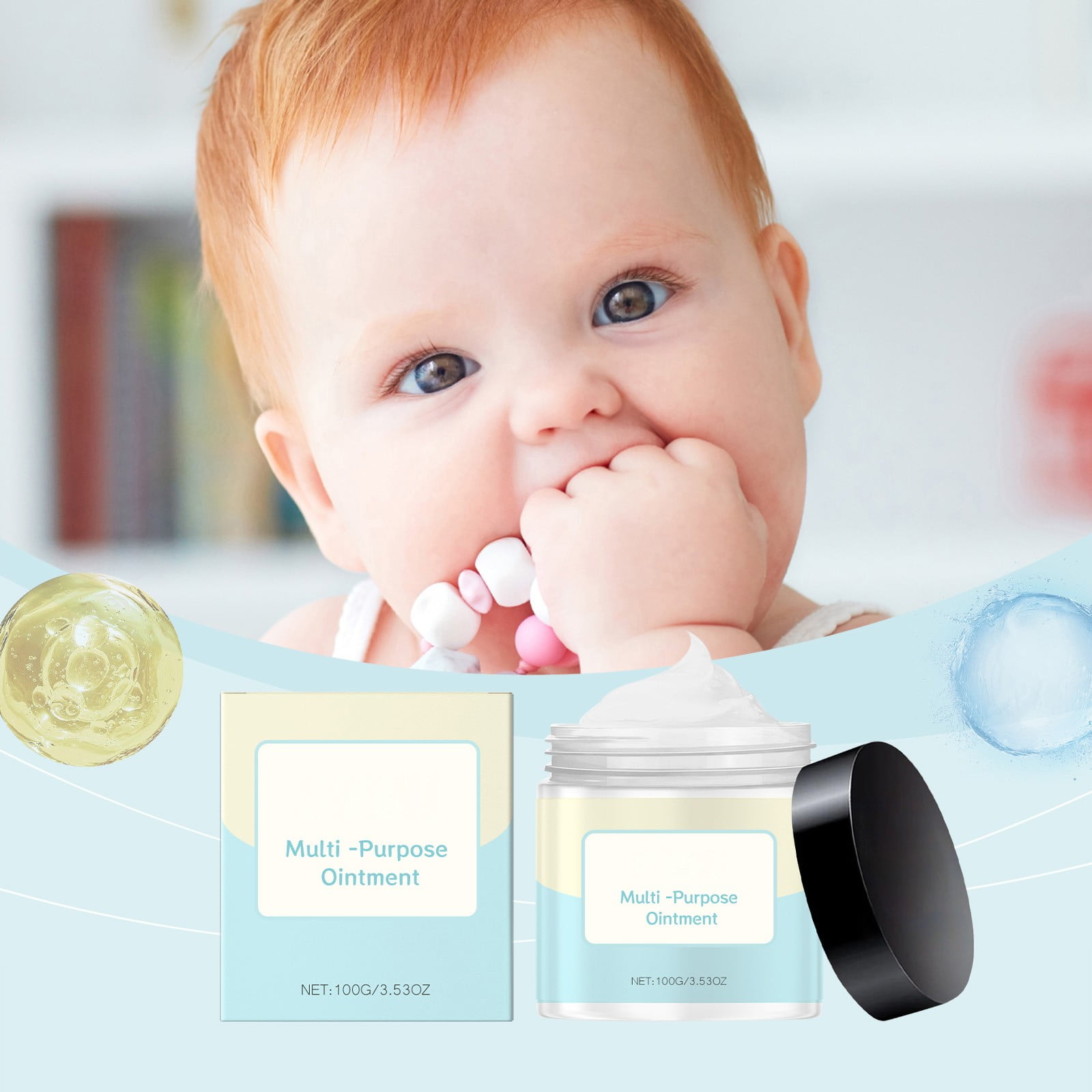 Pkeoh Baby Calming Balm, Organic Soothing Ointment for Massage, Eczema ...