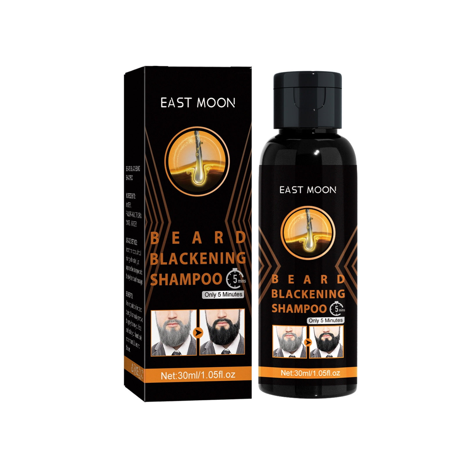 Pkeoh Guys Natural Darkening Beard Shampoo, Beard Blackening Shampoo ...