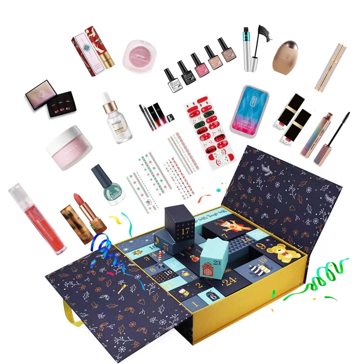 Pkeoh Makeup Advent Calendar 2024, 24 Days Christmas Gift Makeup Sets ...