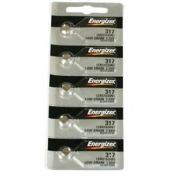 Energizer Type 317 Watch Batteries, Package of 5, Tear Strip, Perfect ...