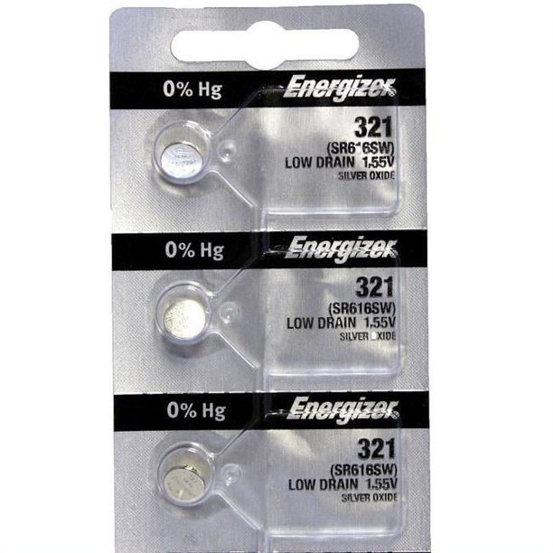 Pkg/(5) Type 321 Energizer Watch Batteries Tear Strip QWB321 - Walmart ...