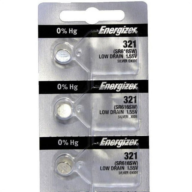 Pkg/(5) Type 321 Energizer Watch Batteries Tear Strip QWB321 - Walmart.com