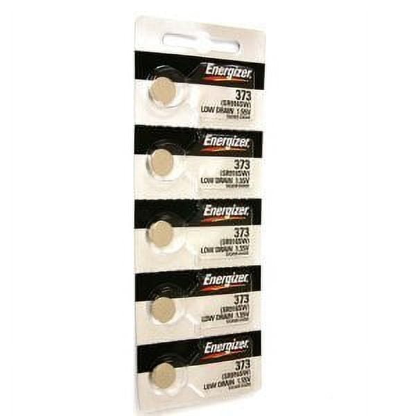 Energizer Type 373 Watch Batteries, Pack of 5, Tear Strip, Perfect for ...
