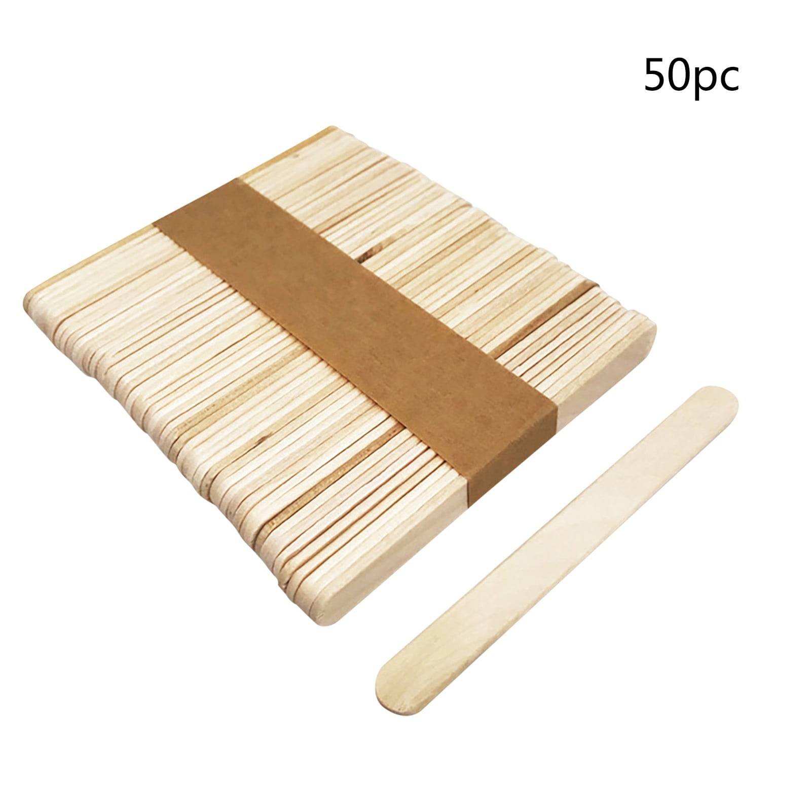 Pkjas [50/100/150 /200/300Count] Wooden Multi-Purpose Popsicle Sticks ...
