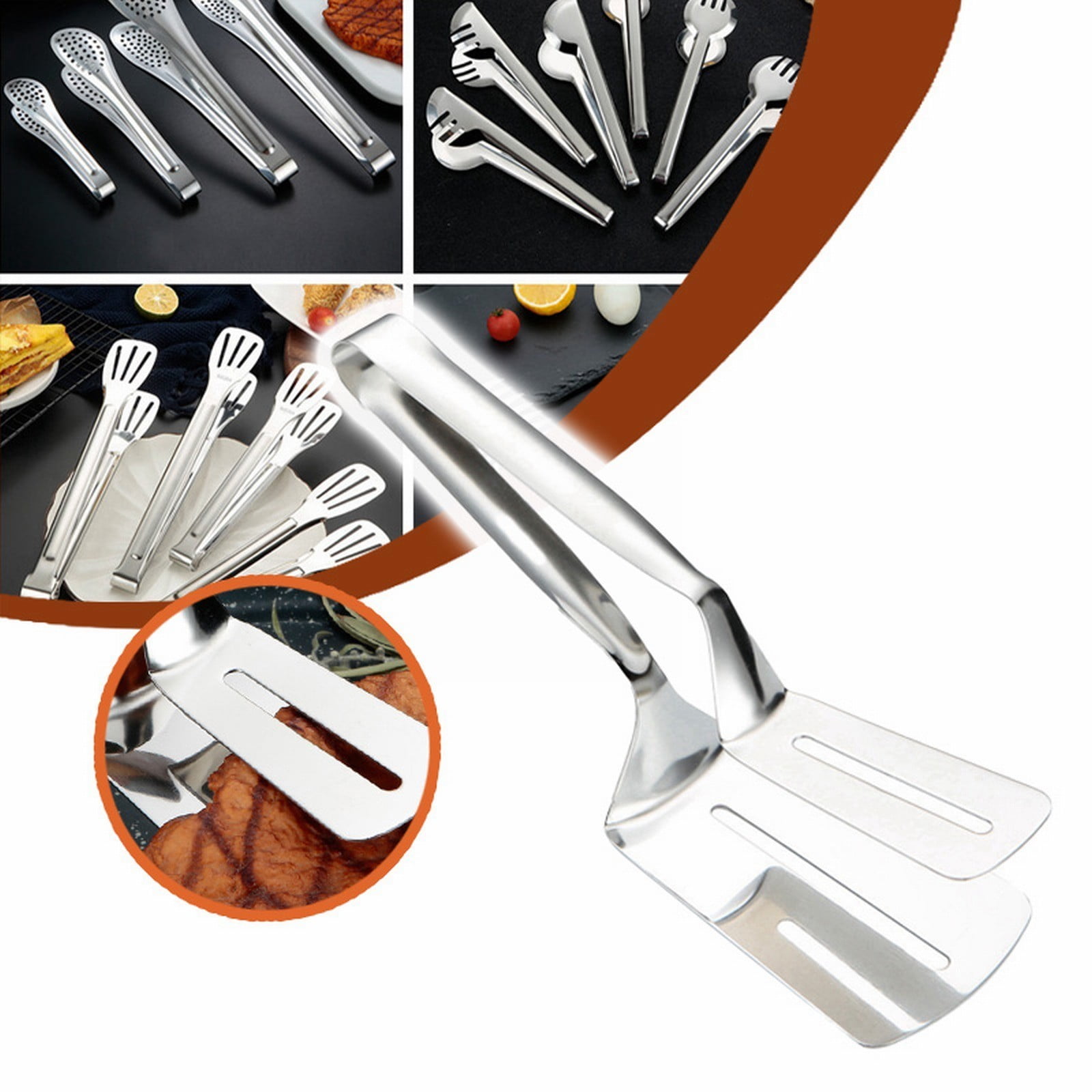 Pkliwoa Kitchen Utensils,304 Kitchen Pliers 10 Inch Stainless Steel ...