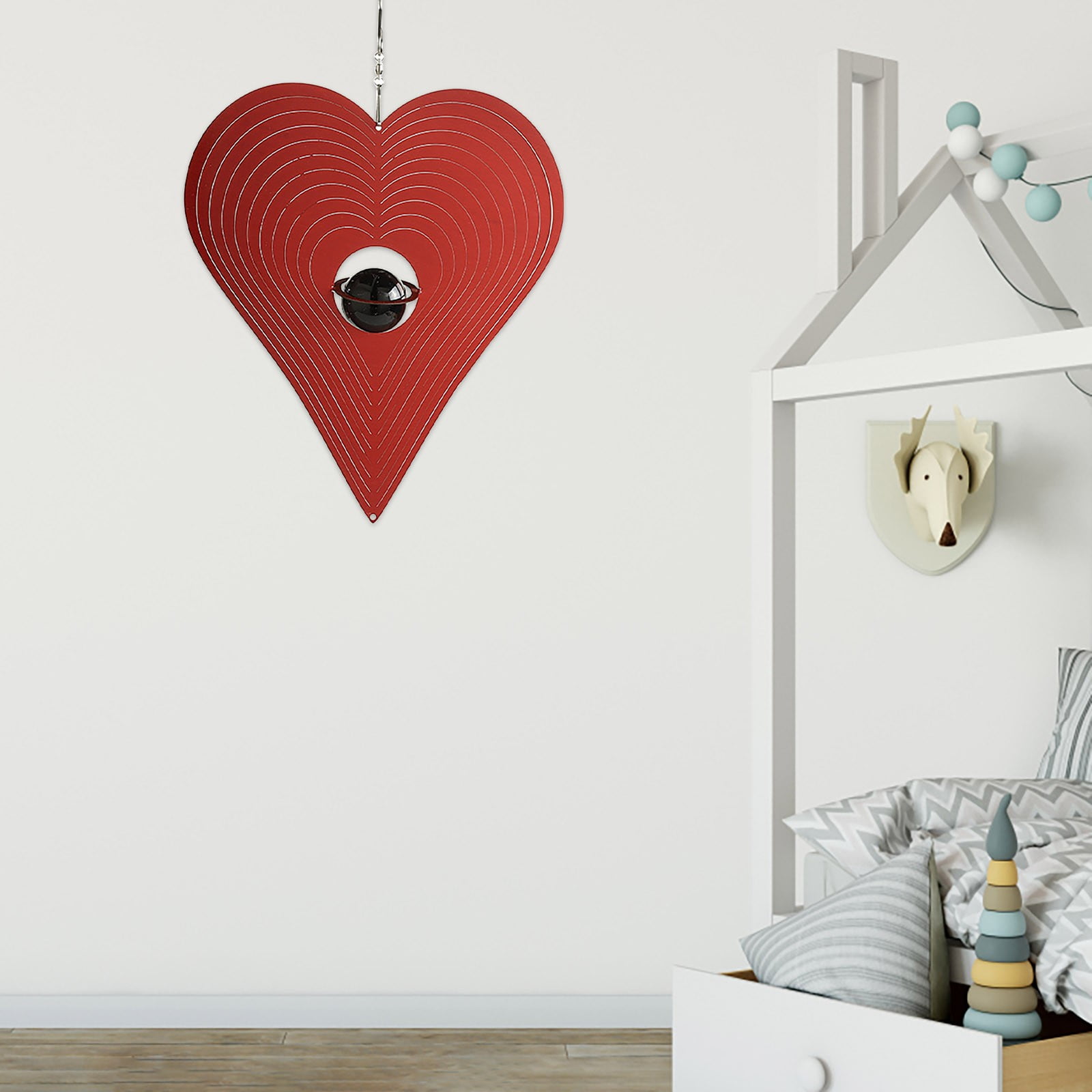 Pkliwoa Wind Chimes,Stainless Steel Metal 3D Three-Dimensional Wind ...