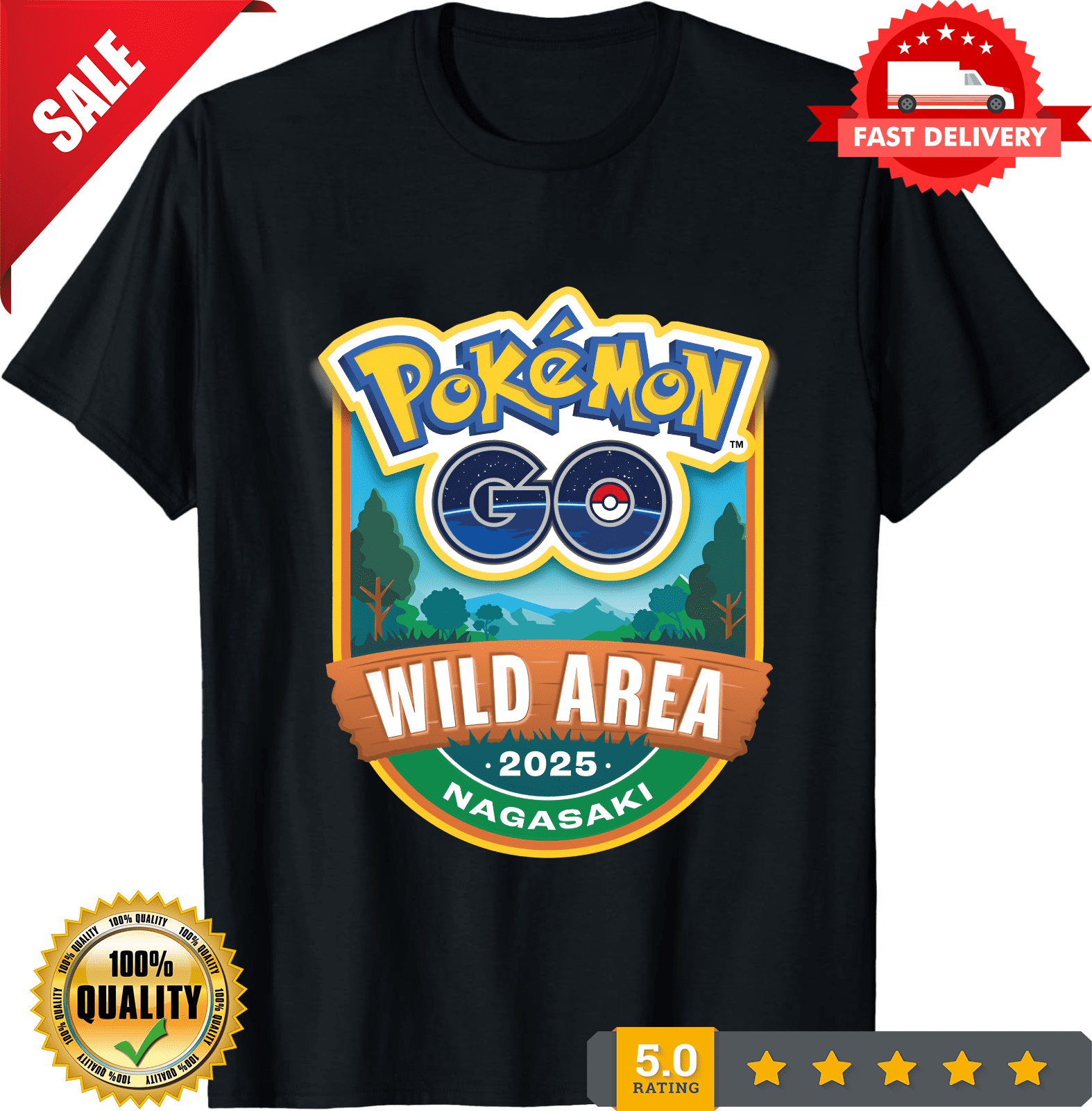 Pkm Go Wild Arena 2025 Nagasaki Shirt, CROWD FAVORIT-TH71656 - Walmart.com