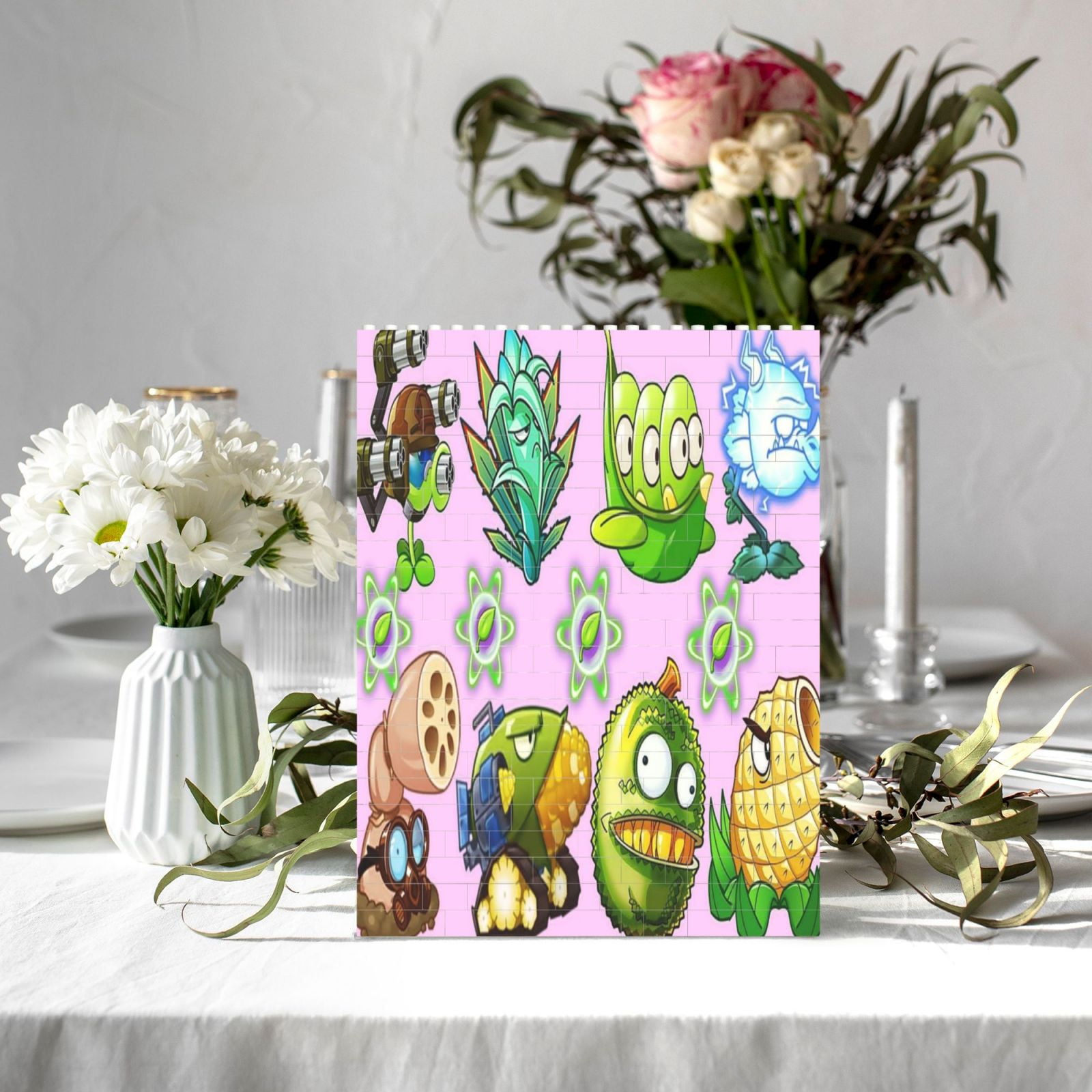 Pla-Nts Vs. Zom-Bies 141 PCS Building Puzzle Blocks – Brain Teaser ...