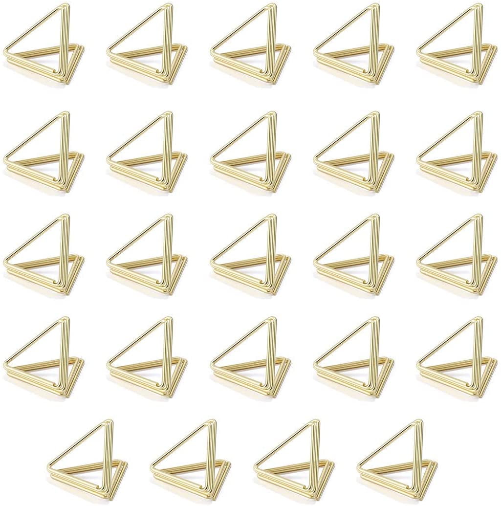 Place Card Holders, 24 Pack Triangle Shape Sturdy Table Card Holders ...