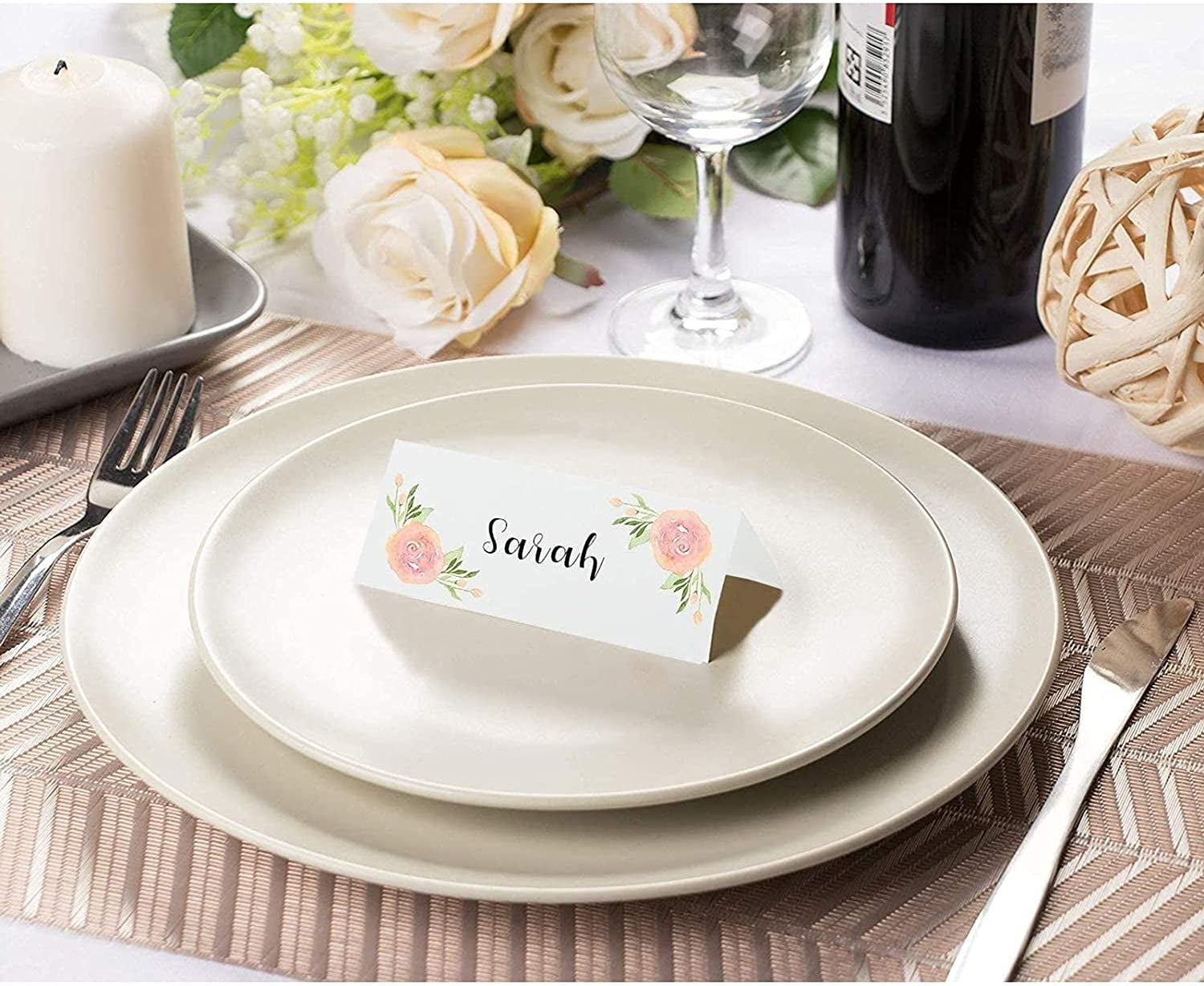 Place Cards - 180-Count Mini Tent Cards, Printable Foldover Table ...