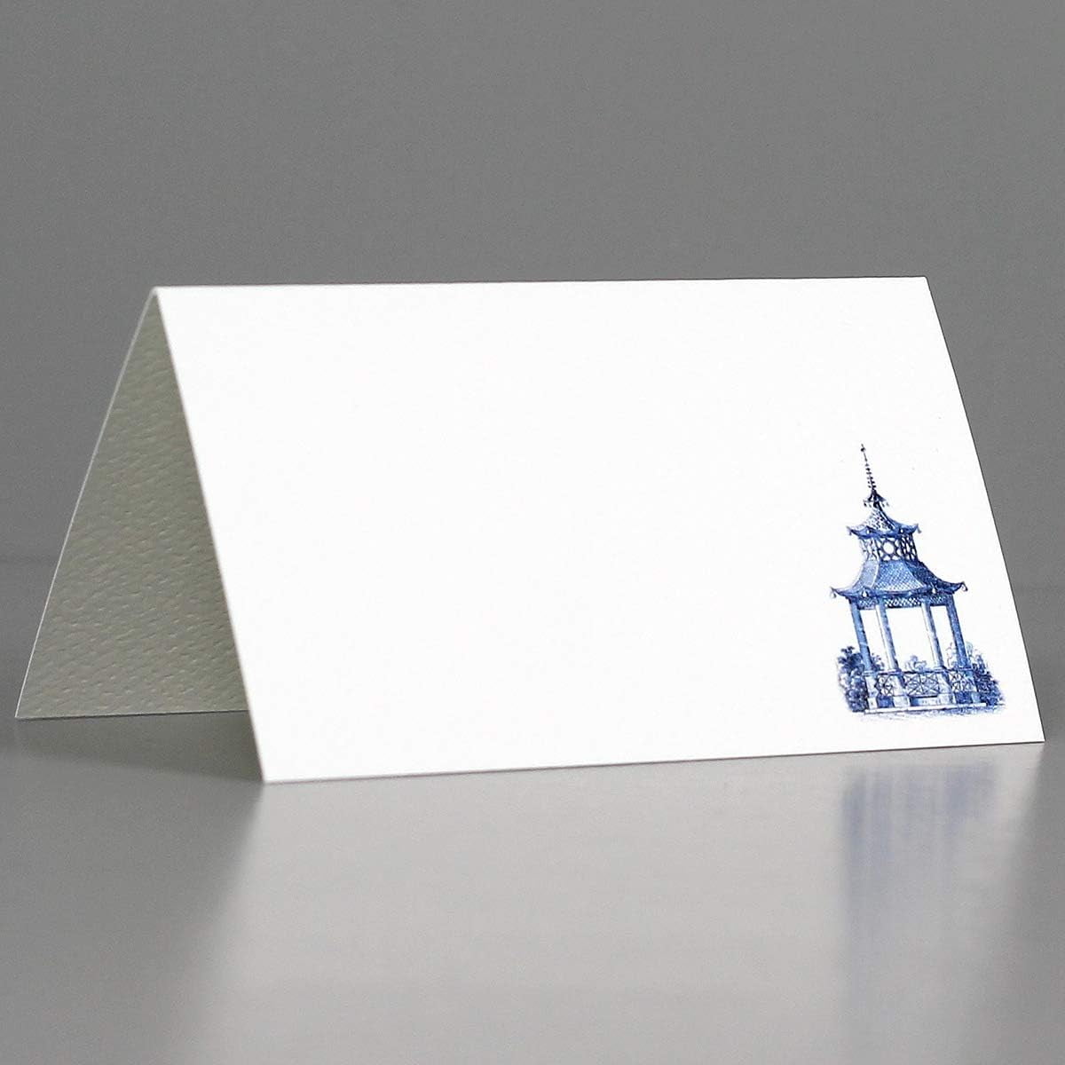 Place Cards - Blue White GAZEBO PAGODA for Weddings, Showers, Dinner ...
