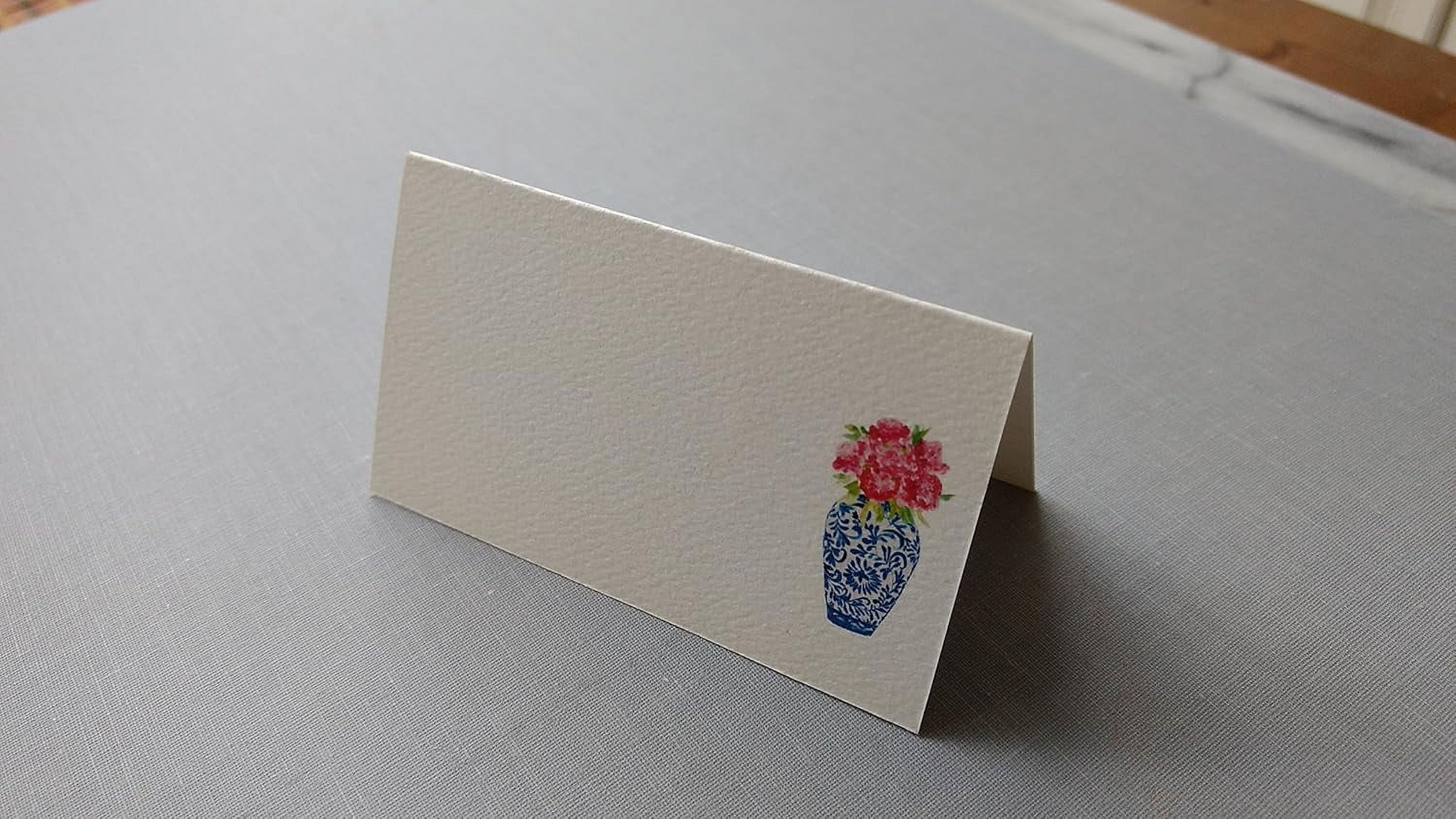 Place Cards. Blue and White Vase with Peonies. 8 per Package. - Walmart.com