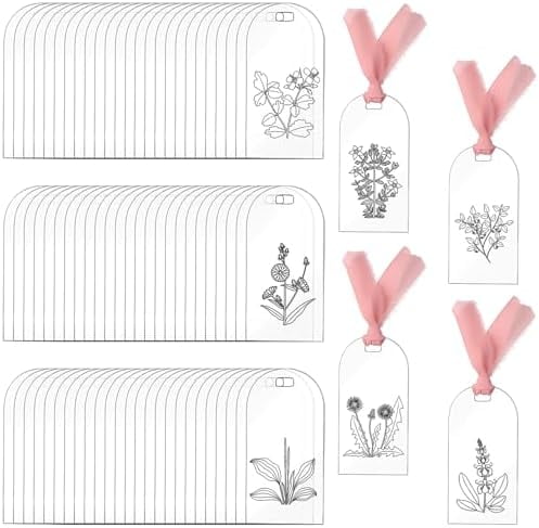 Place Cards Clear Wedding Reserved Seating Signs with Ribbon Name Tag ...