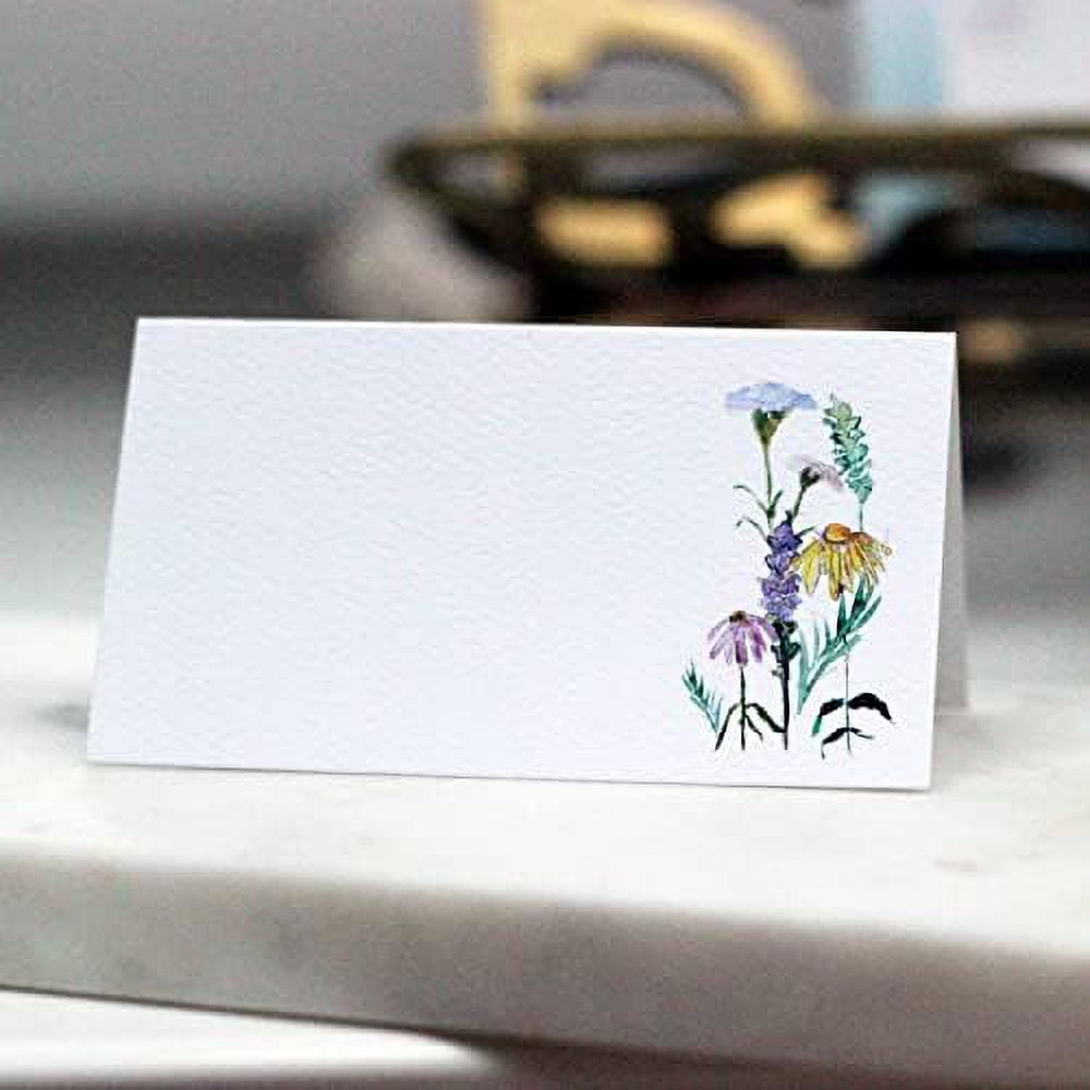Place Cards With Colorful WILDFLOWERS For Weddings, Showers, And Dinner Parties. Table Tent ...