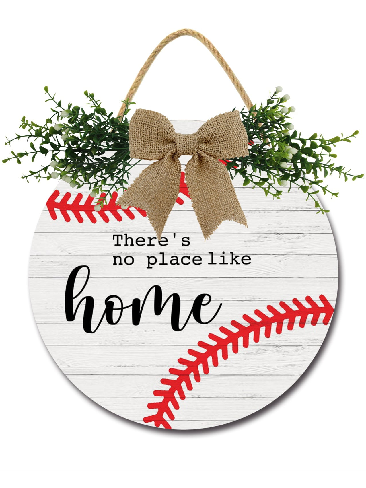 There Is No Place Like Home Baseball Front Door Sign Funny Wreaths ...