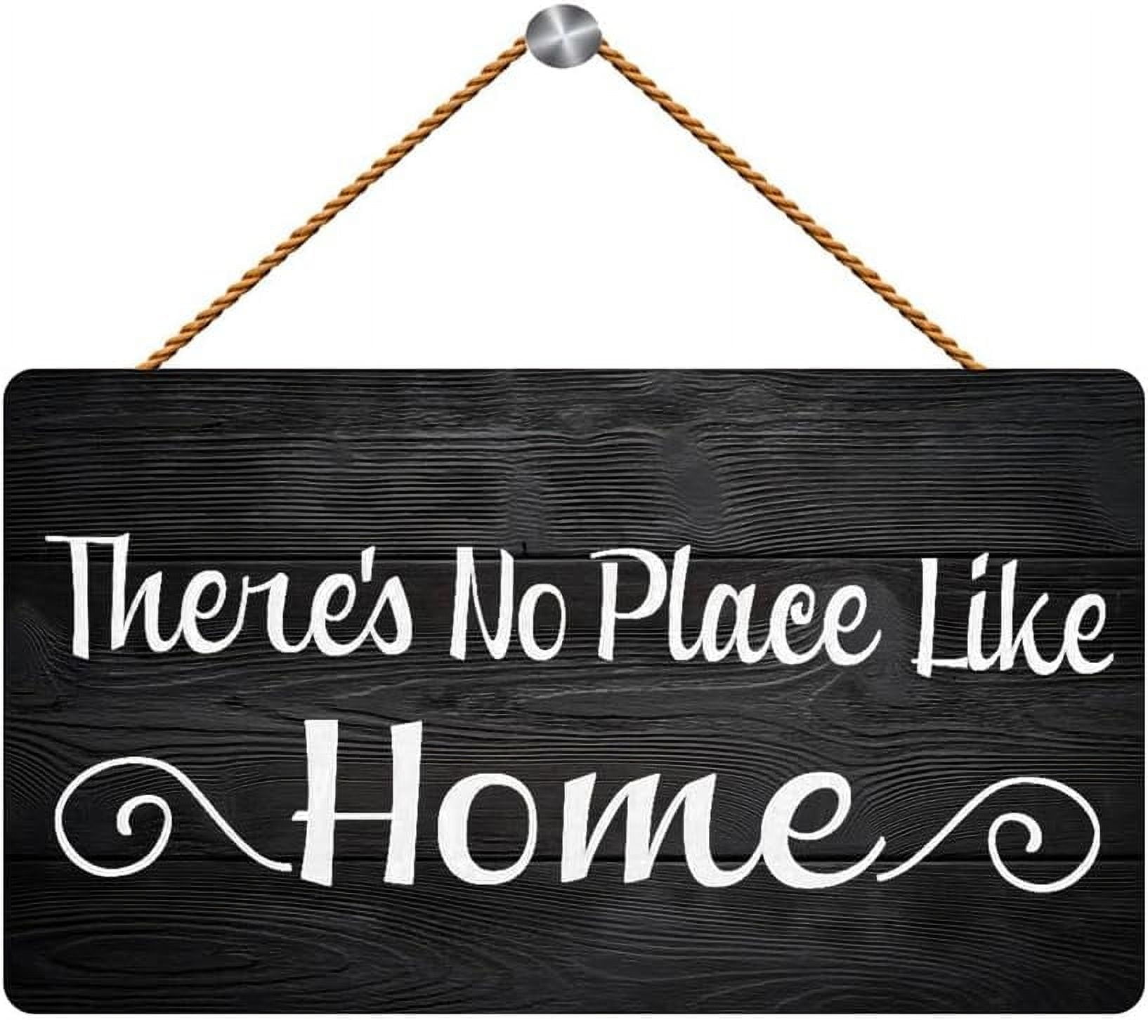 There'S No Place Like Home Wooden Sign - Hanging Printed Wall Plaque ...