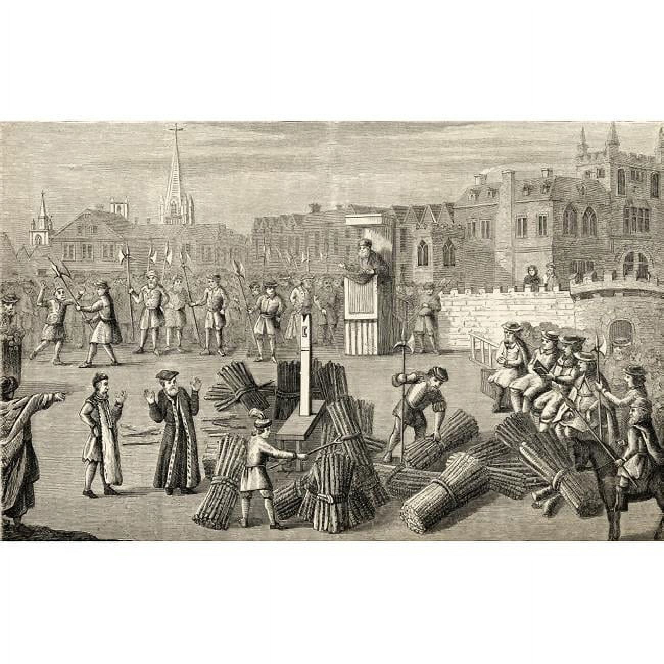 The Place of Martyrdom of Bishops Ridley & Latimer At Oxford Showing Dr ...