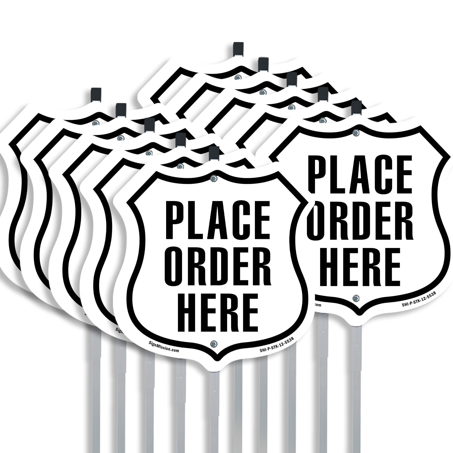 Place Order Here (10 Pack) 12 inch X 12 inch Shield Shaped Commercial ...