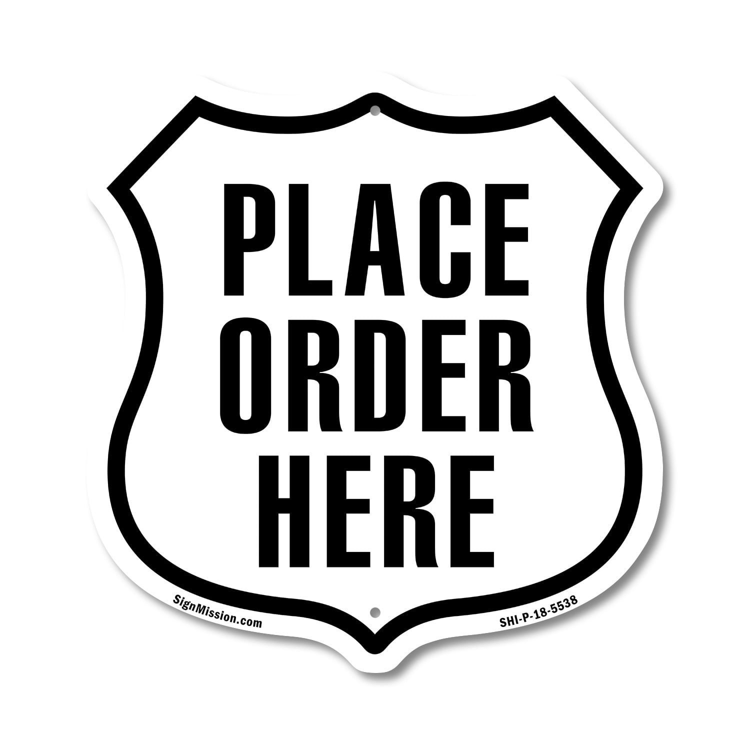 Place Order Here 12 inch X 12 inch Shield-Shaped Rust-Free Aluminum ...