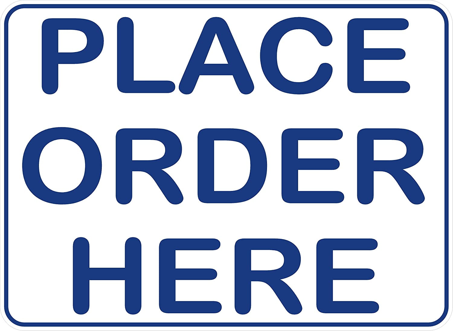 Place Order Here Sign. 8x12 Metal. - Walmart.com