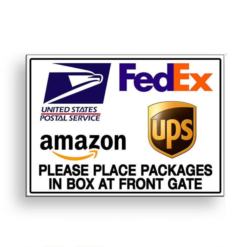 Place Packages In Box At Front Gate SIZE: 12" x 16" - Walmart.com