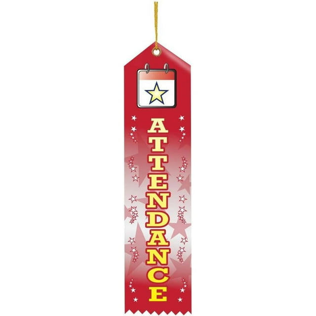 Place Ribbon, 2" x 8" Attendance Award Ribbon, 25 Pack - Walmart.com