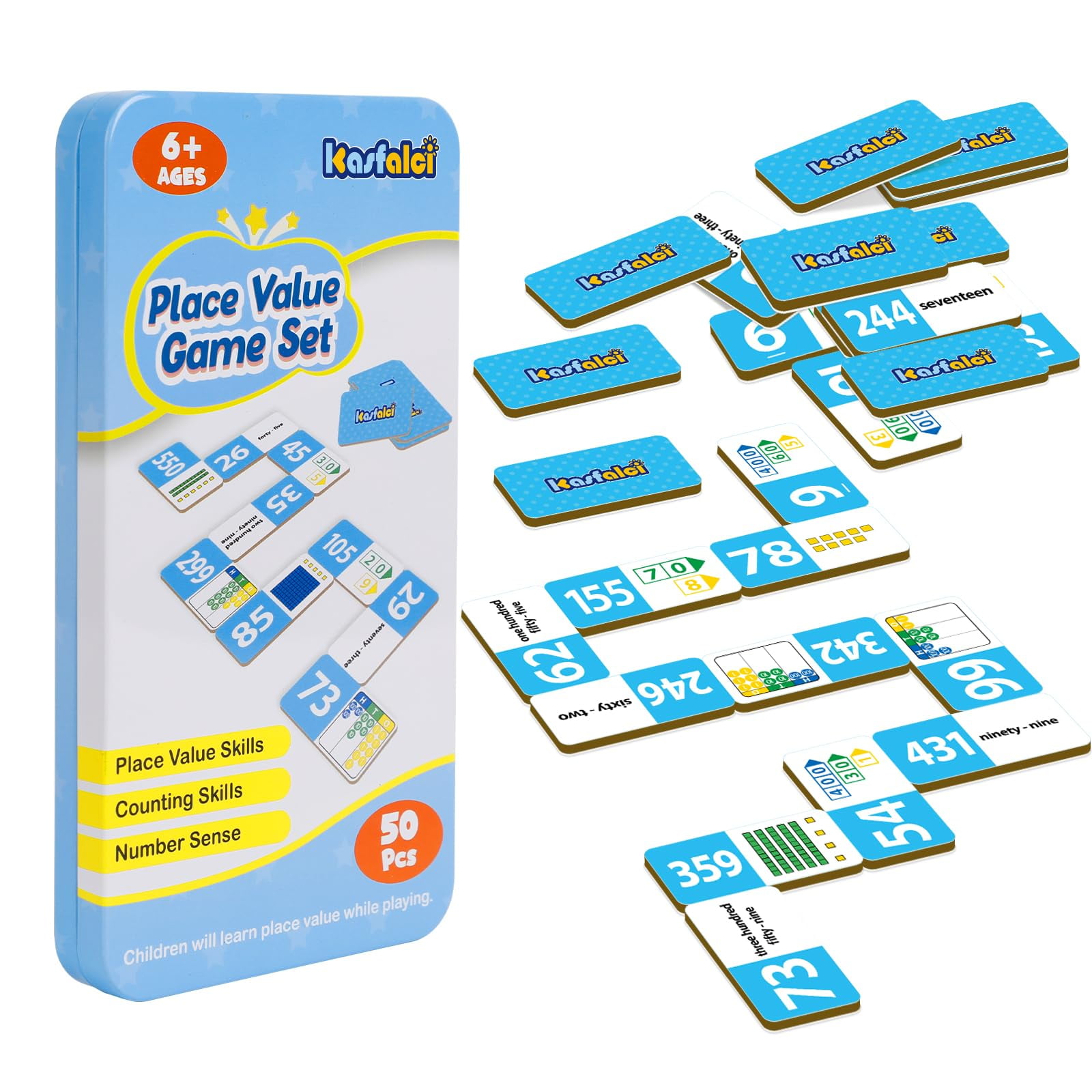 Place Value Dominoes Set,Math Manipulatives Games For Kids,Counting ...