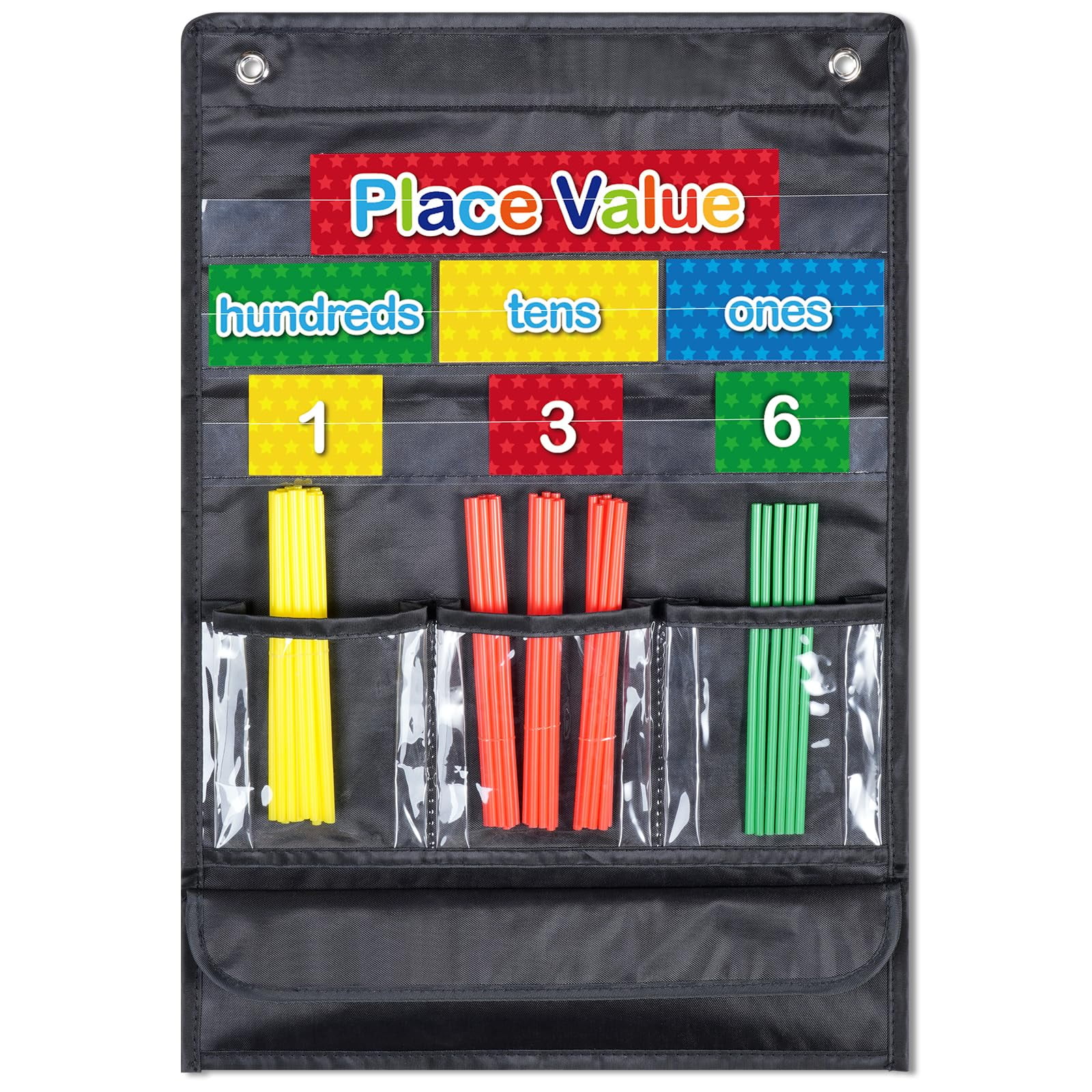 Place Value Pocket Charts & Counting Caddie Magnetic Pocket Chart for ...