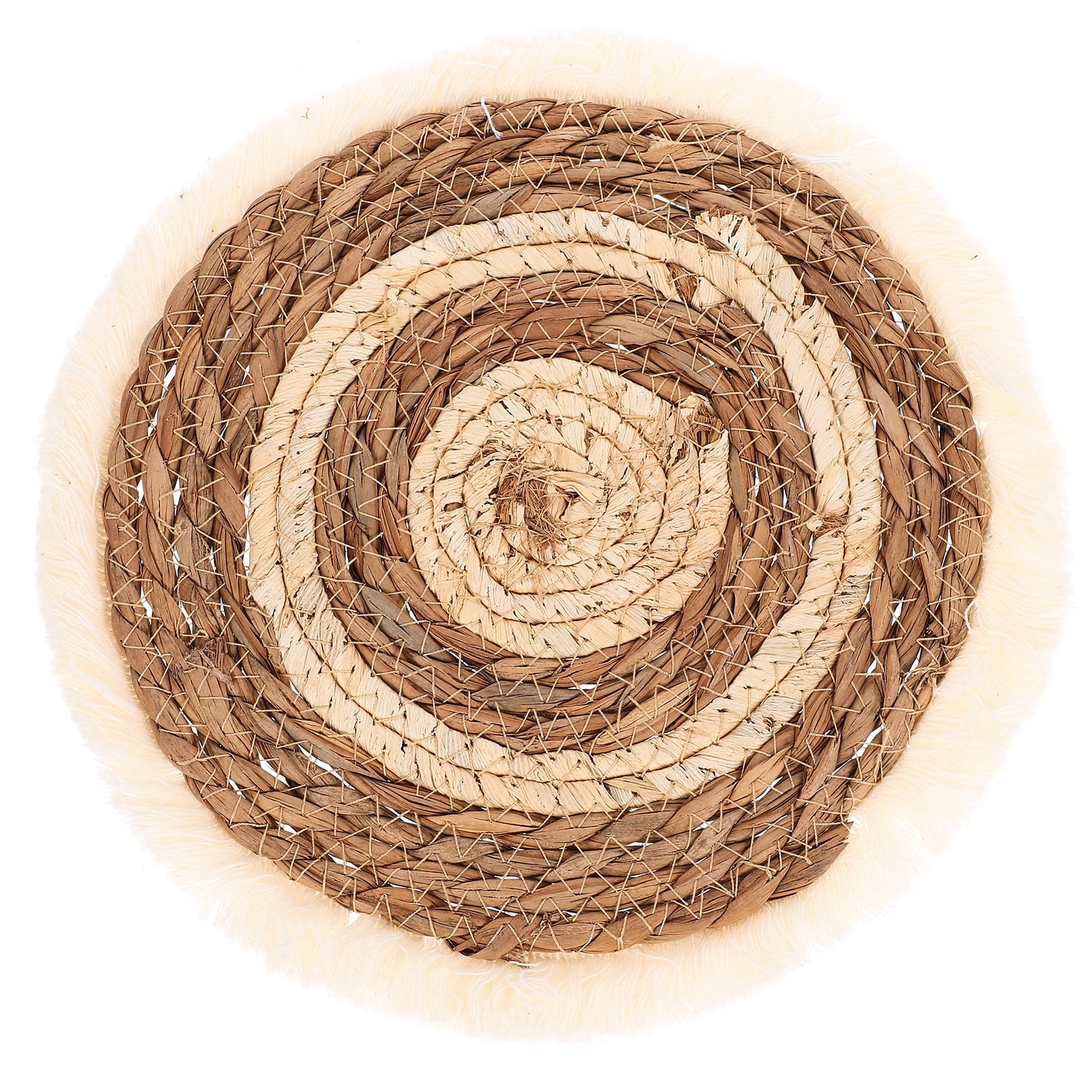 Placemat Braided Placemats Water Hyacinth Insulation Pads Cattail Grass ...