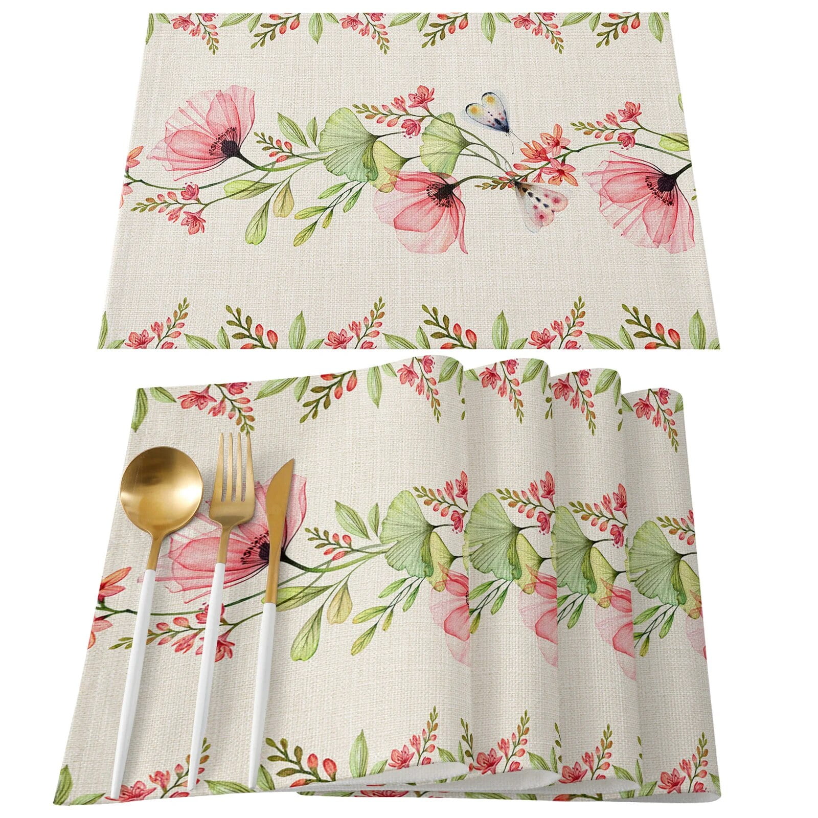 Placemat Cherry Blossom Marble Table Mats for Dining Table Kitchen ...