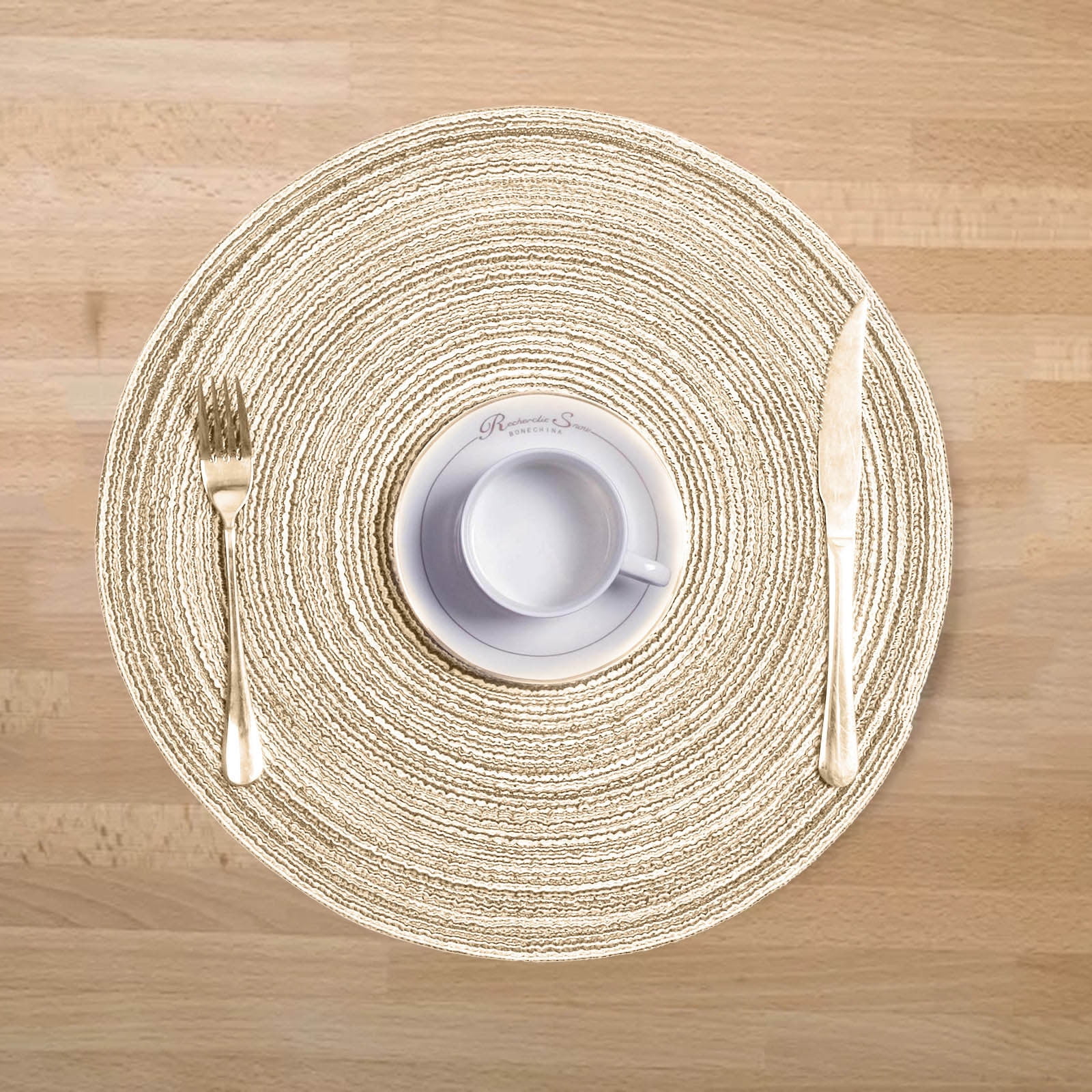 Placemat Clearance! Meiiso Coolmade Round Woven Placemats Set of 6 ...
