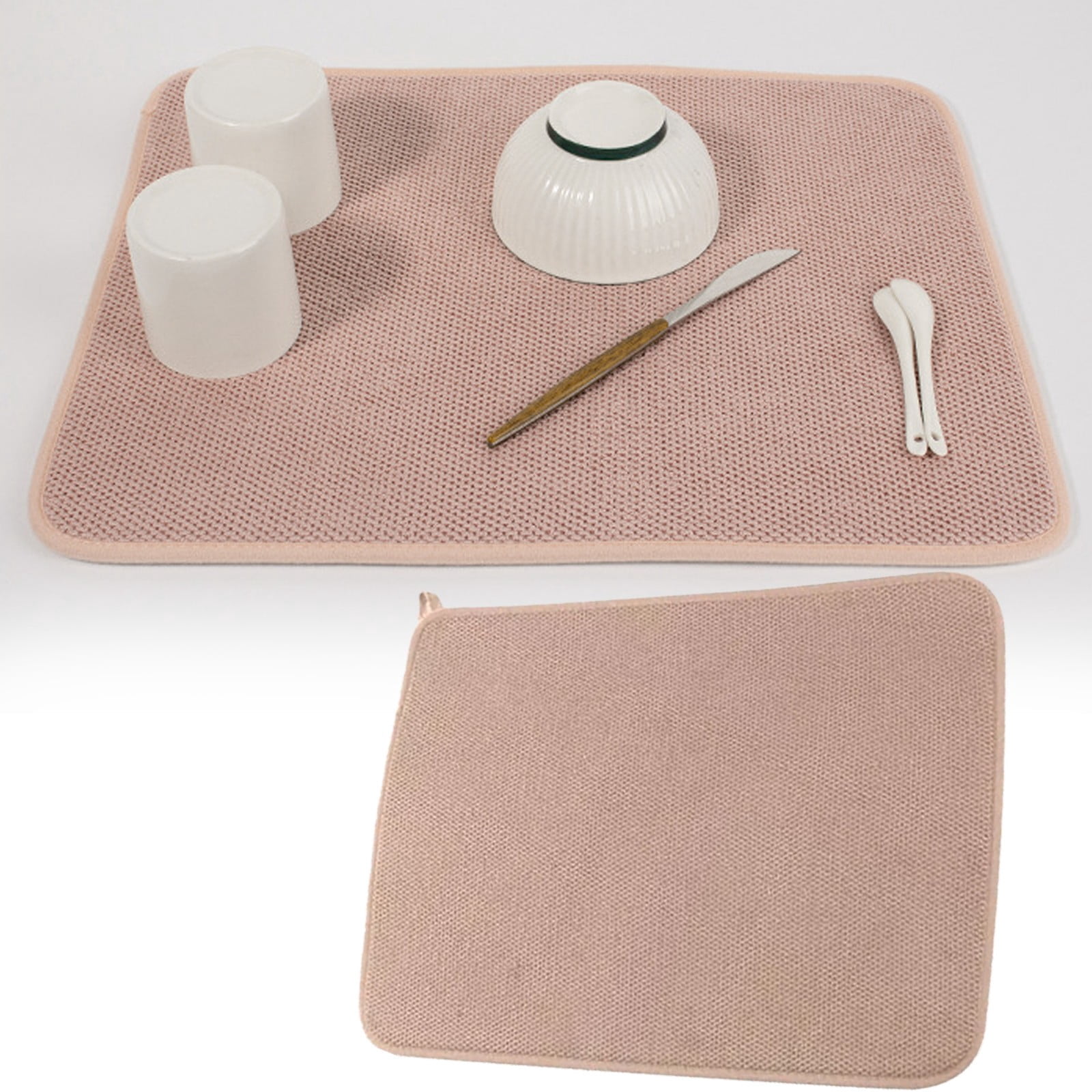 Placemat Fiber Absorbent Fast Drying Place Mat Drain Dry Pad Pot Cup ...