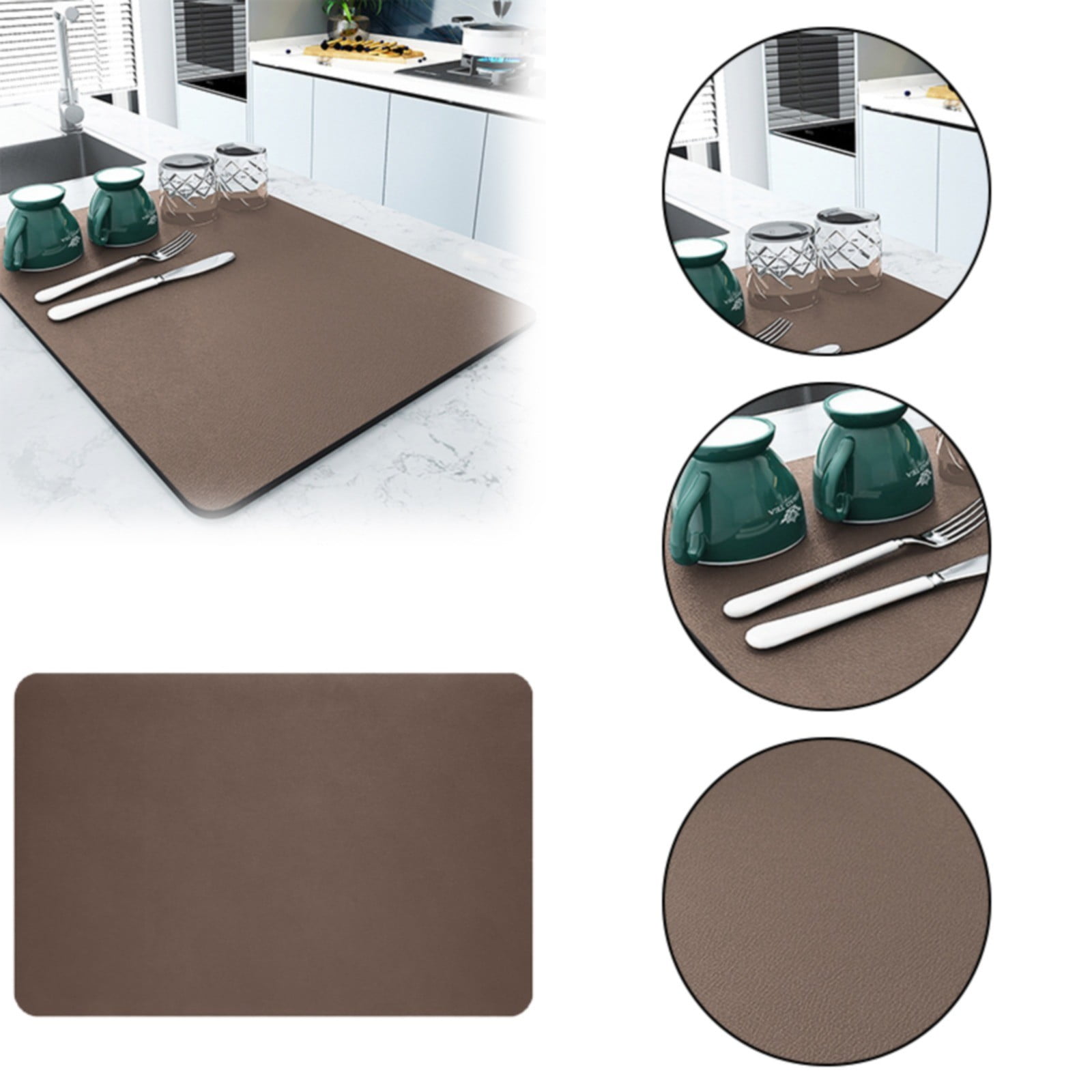 Placemat Kitchen Drying Mat Coffee Maker Mat For Countertops Dish ...