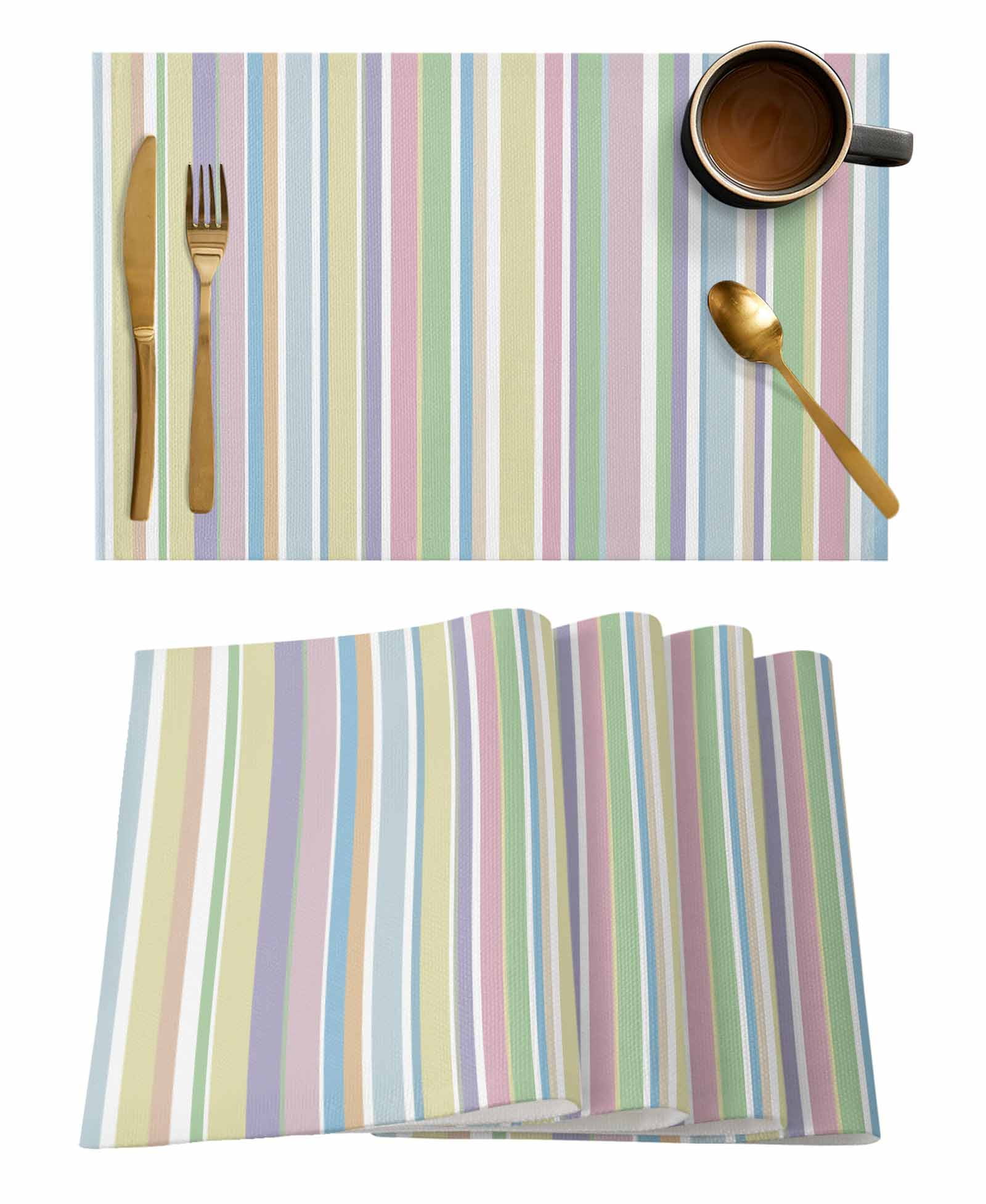 Placemats 100% Line Fabric 13x19 Inch Dining Table Placemats Set of 4 ...