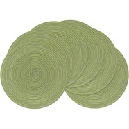 Lotpreco Burlap Round Braided Placemats Set of 4 for Dining Tables 15 ...