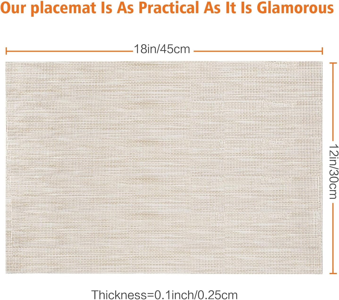 Placemats Set of 12,Washable,Heat and Stain Resistant Indoor/Outdoor ...