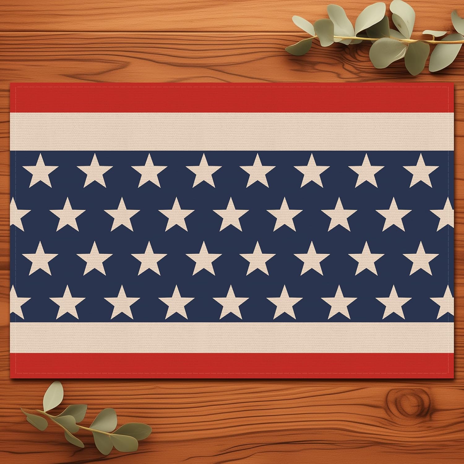 Placemats Set of 4 Patriotic Placemat Set - Durable American Flag ...