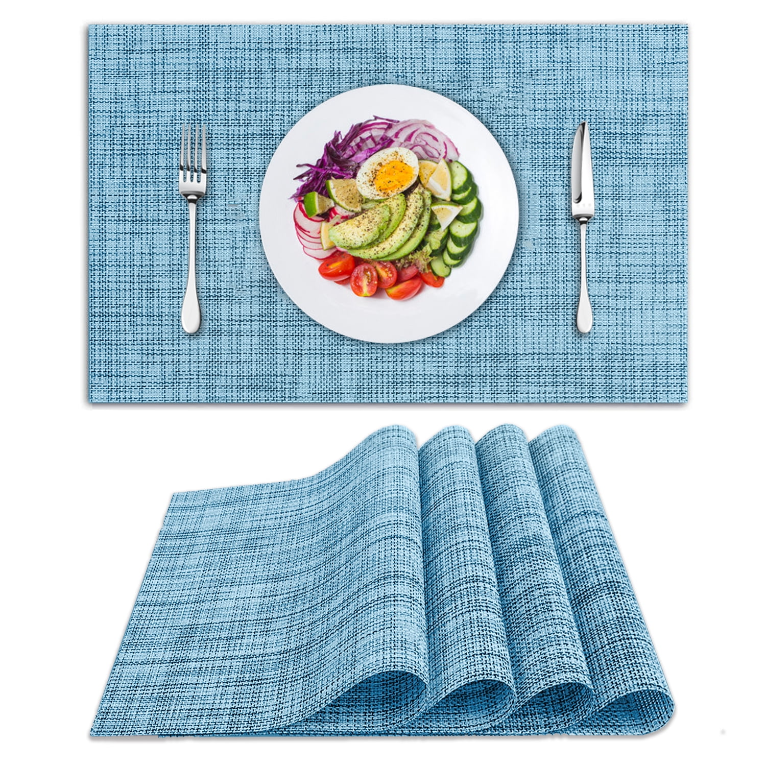 Placemats Set of 4, Woven Placemats for Dining Table, Heat-Resistant ...