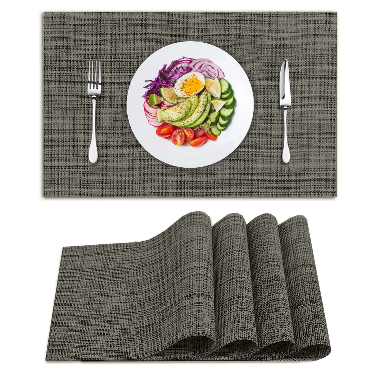 Placemats Set of 4, Woven Placemats for Dining Table, Heat-Resistant ...