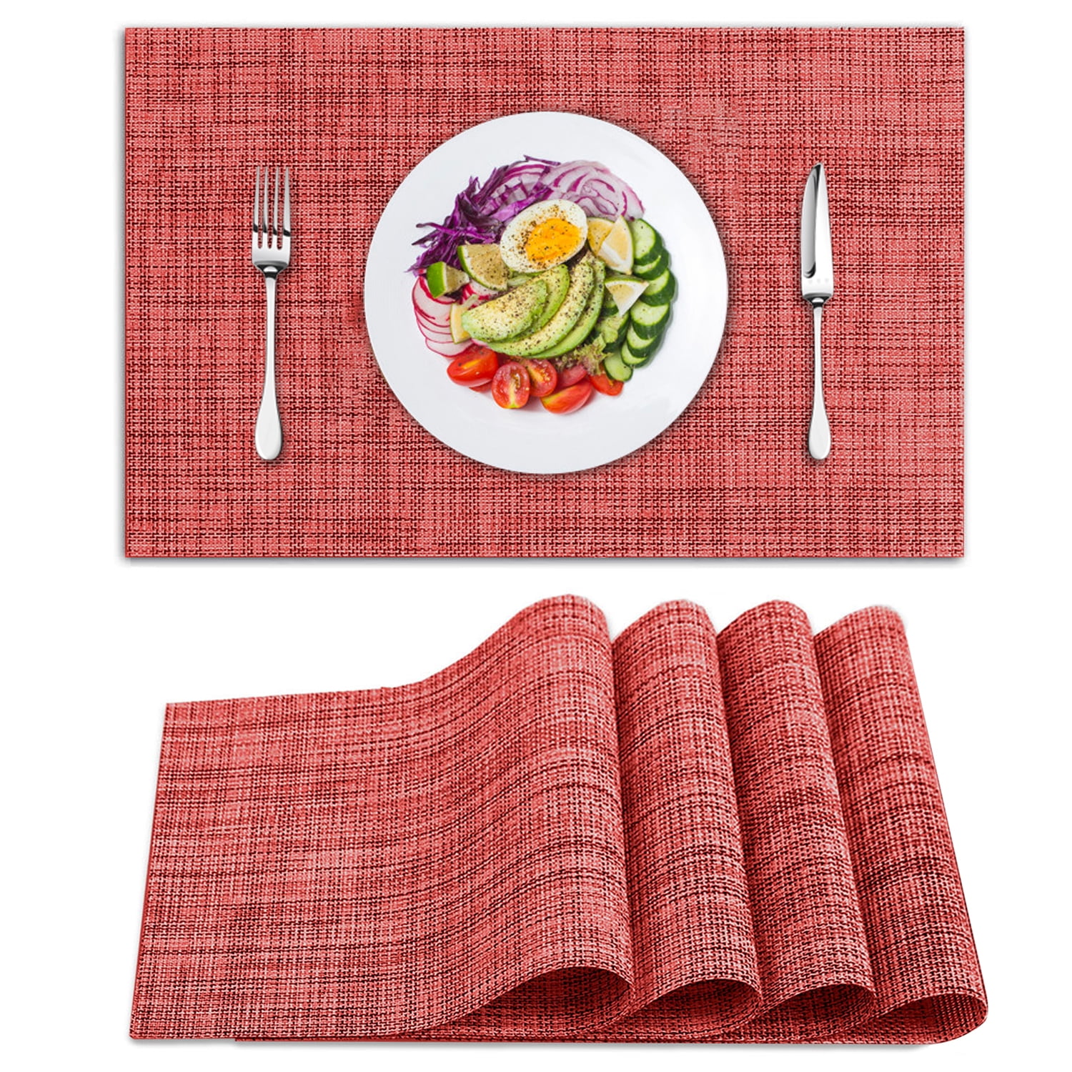 Placemats Set of 4, Woven Placemats for Dining Table, Heat-Resistant ...