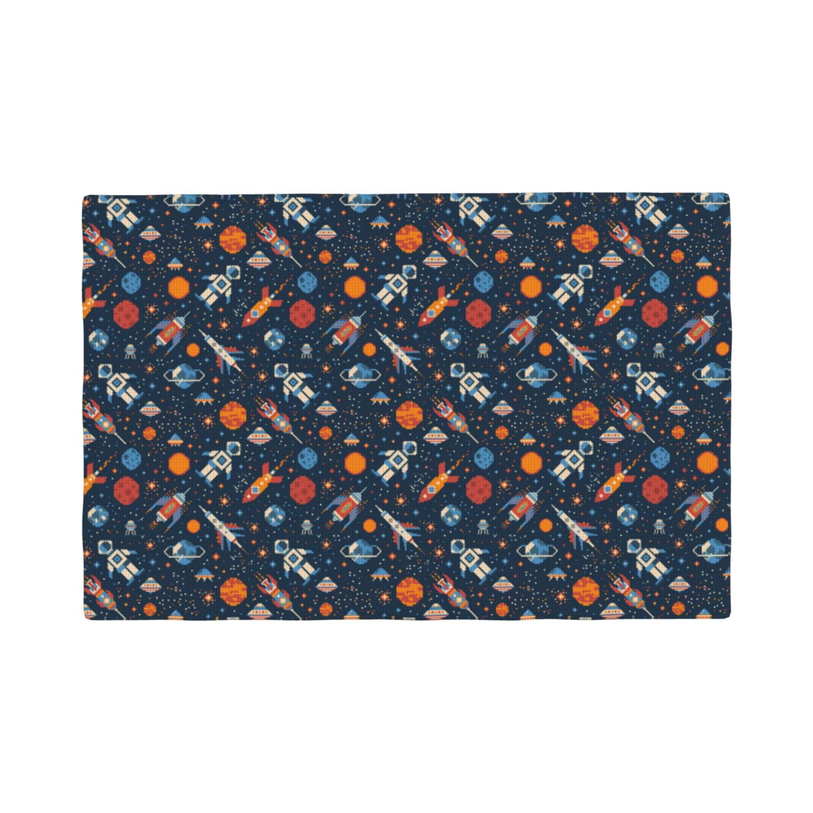 Placemats Set of 6, Spaceships And Stars In Outer Space Place mats for ...