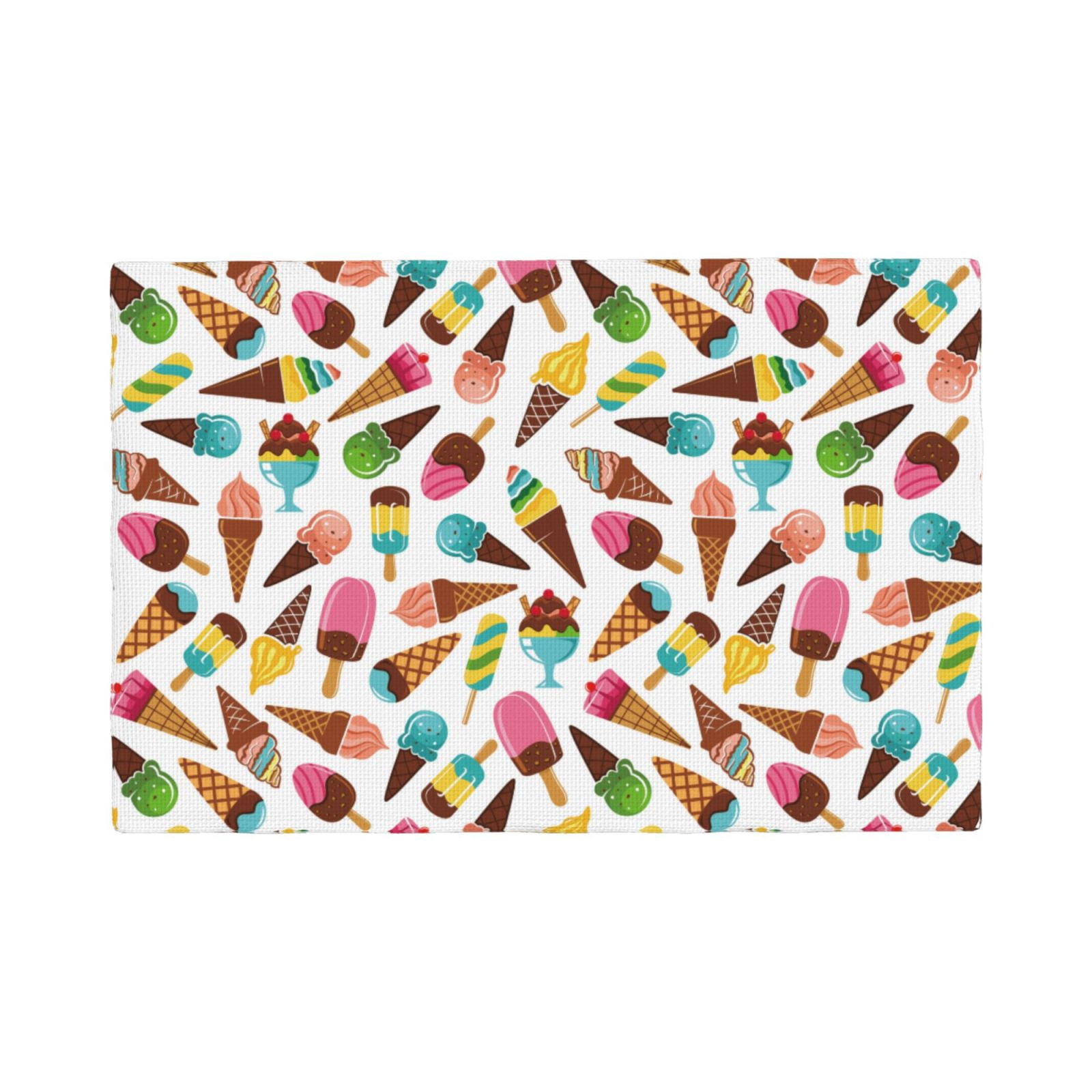 Placemats Set Of 4 / 6, Ice Cream Popsicles Placemats For Dining Table ...