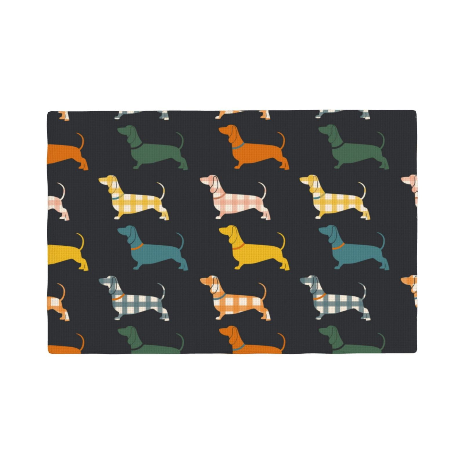 Placemats Set Of 4 / 6, Squre Dachshund Dog Puppy Placemats For Dining ...