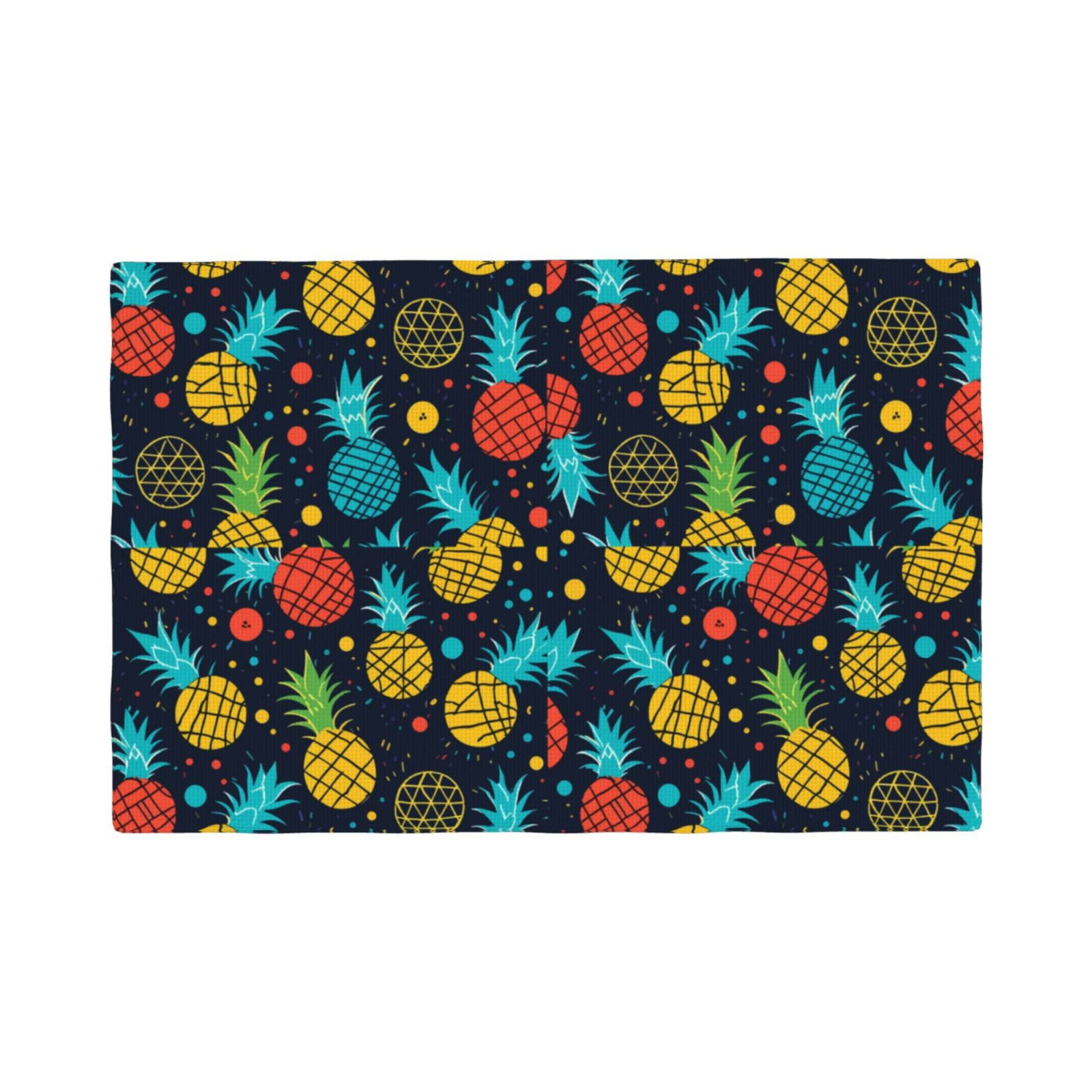 Placemats Set of 4 / 6, Colorful Pineapple Placemats for Dining Table ...