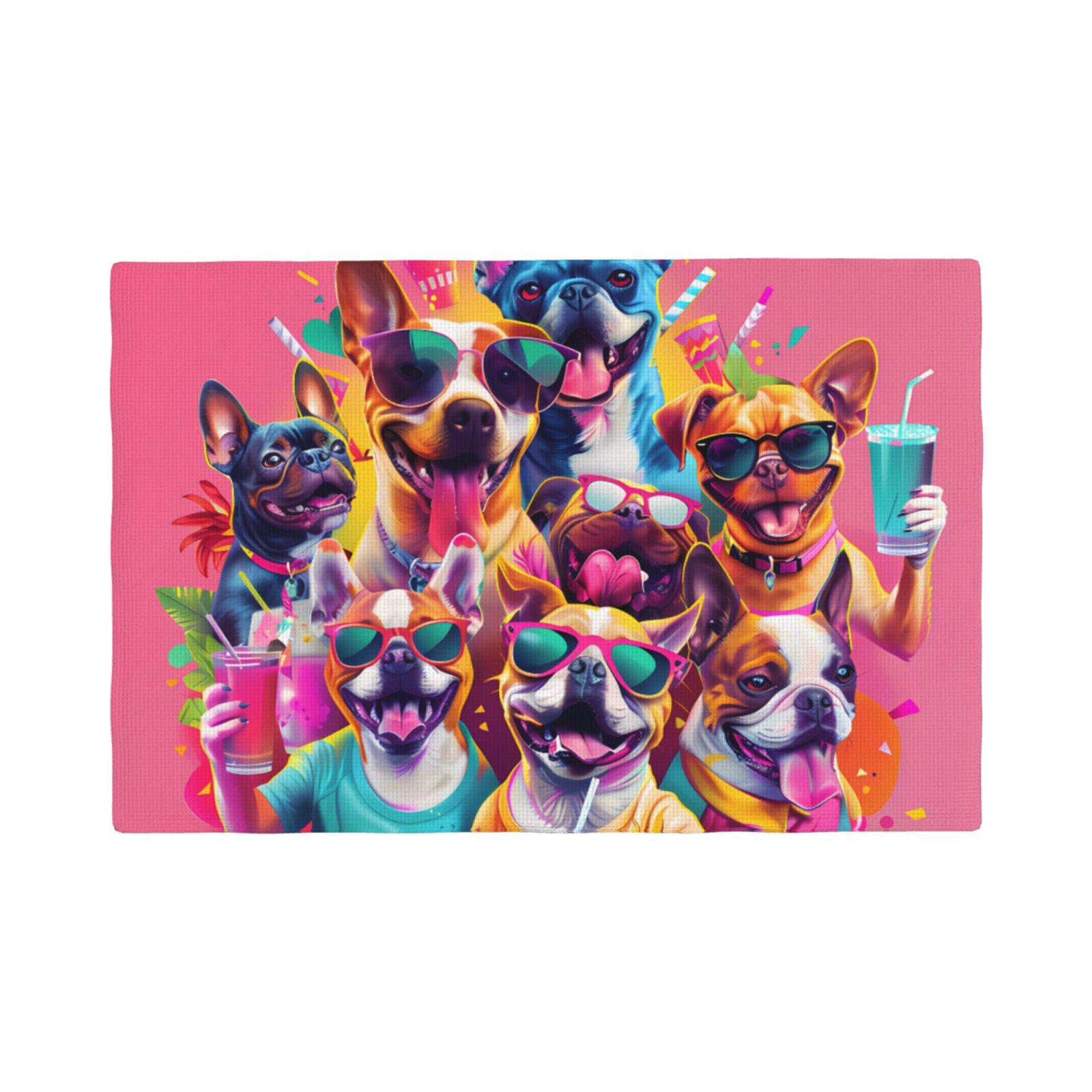 Placemats Set of 4 / 6, Cool French Bulldog No.101 Placemats for Dining ...